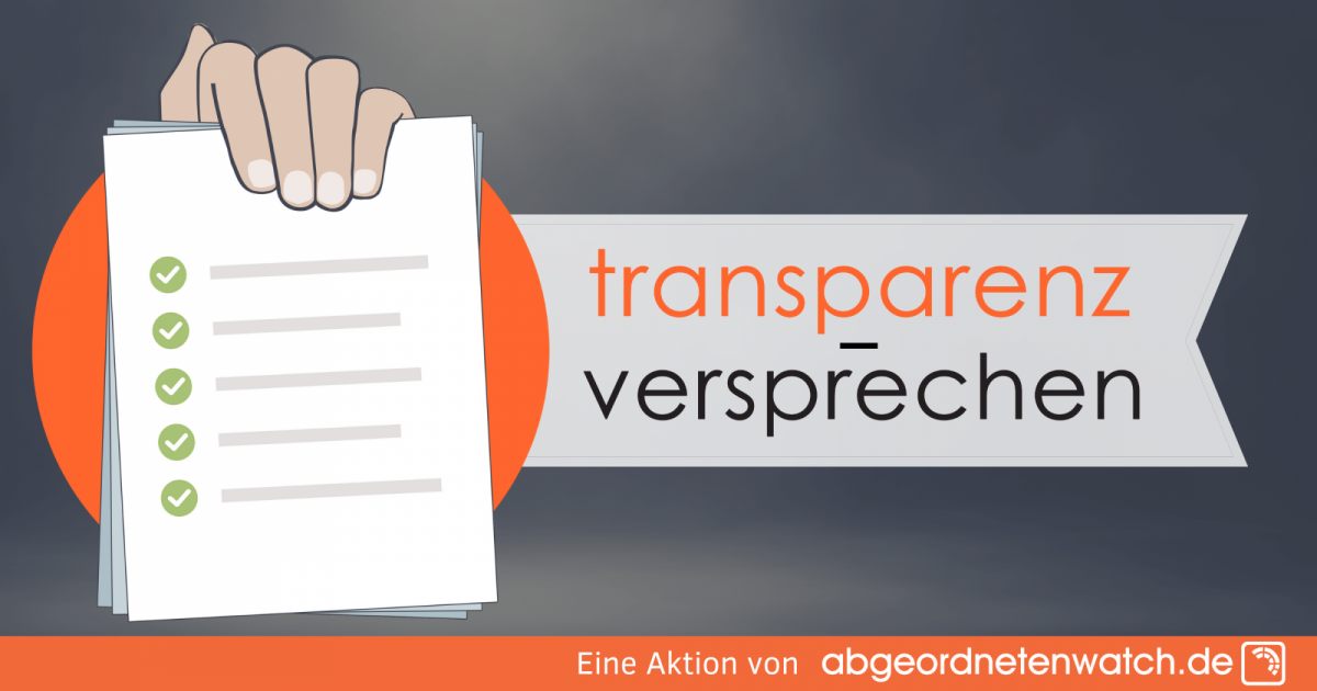 Transparenz-Versprechen zur Bundestagswahl 2021: An ihren Taten sollt ...